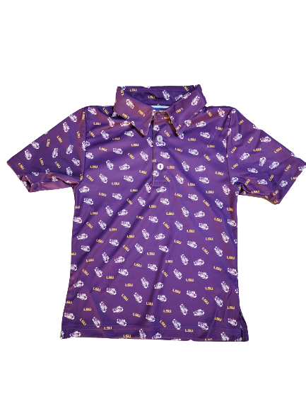 LSU Tigers Vive La Fete Repeat Logo Polo Short Sleeve Shirt – Haase ...